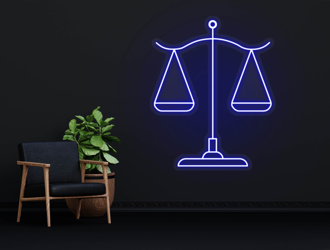Personalized Lawyer Gift, Custom Scales of Justice Neon Lights, Scales ...