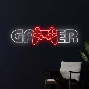 Gamer Neon Sign, Game Controller Led Sign, Game Player Led Light ...
