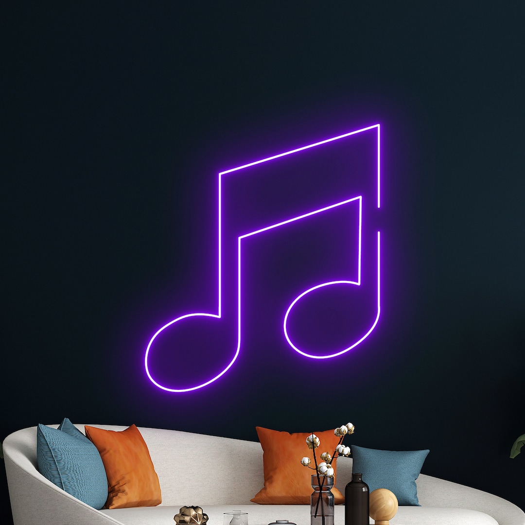 Music Note Neon Sign, Music Note Led Sign, Music Neon Light, Music Show ...