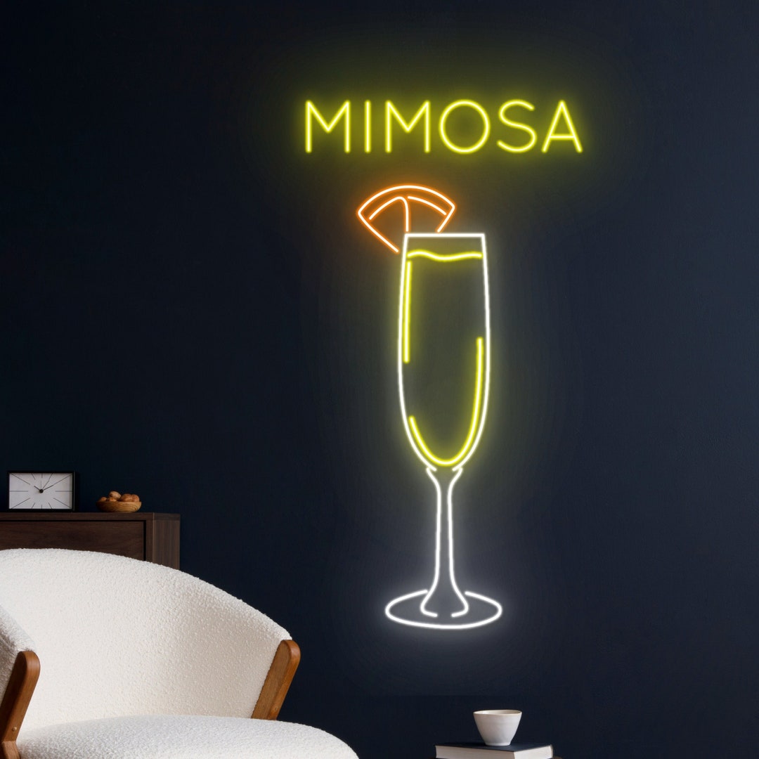 Mimosa Led Sign, Mimosa Neon Light, Mimosa Cocktail Neon Sign, Drinking ...