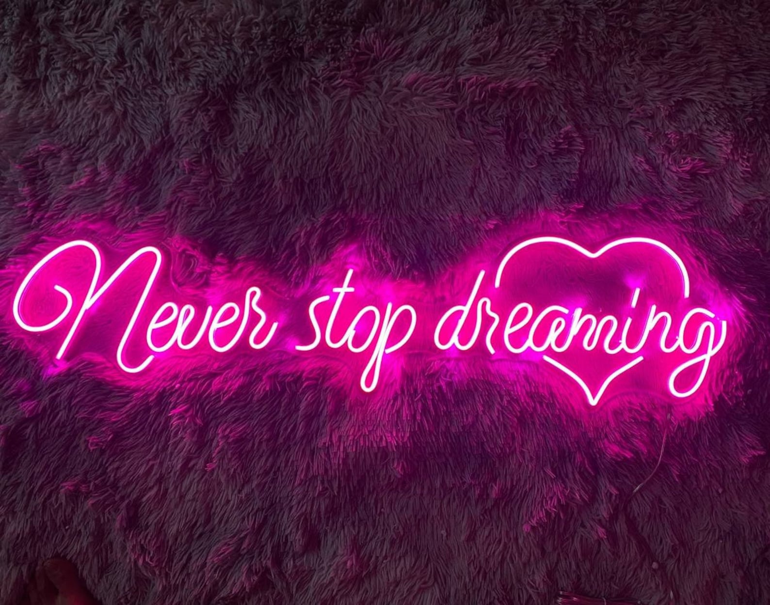 Never Stop Dreaming Led Sign, Never Stop Dreaming Neon Sign, Wall Decor ...