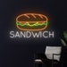 Sandwich Neon Sign, Sandwich Led Sign, Sandwich Led Light, Sandwich ...