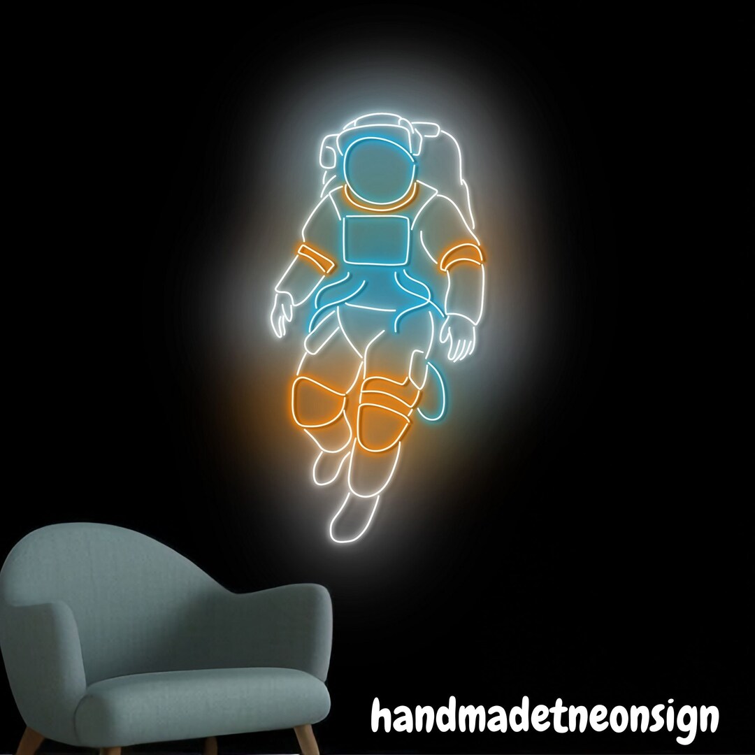 Astronaut Neon Sign, Astronaut Led Sign, Spaceman Neon Light, Astronaut ...
