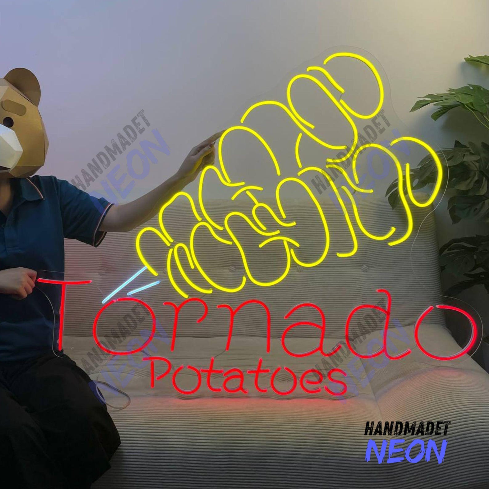 Tornado Potatoes Neon Sign, Tornado Potato Led Sign, Tornado Potato Led ...