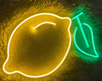 Lemon Led Sign, Lemon Led Sign, Wall Decor, Bar Neon Sig, Custom Neon ...