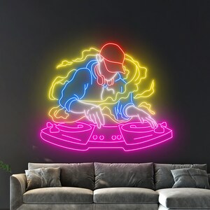 DJ Led Sign, DJ Neon Light, DJ Neon Sign, Music Player Led Light, Music ...