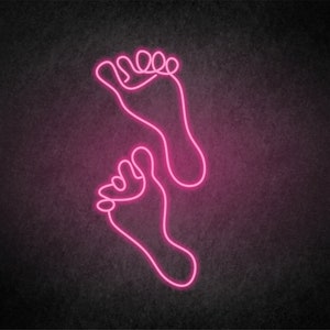 Foot Neon Sign, Human Foot Led Sign, Human Organ Decor Led Light, Foot ...