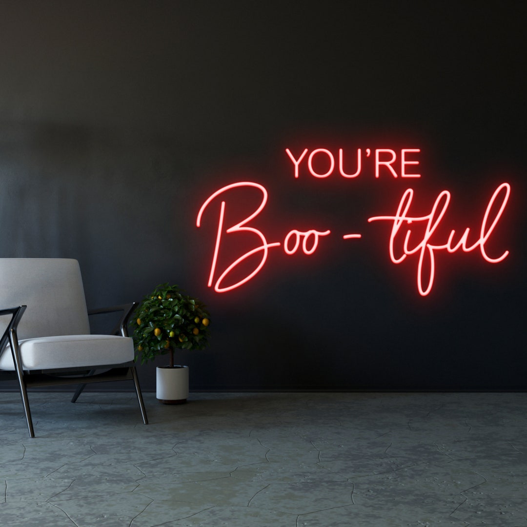 Halloween You're Boo-tiful Neon Sign Halloween LED Sign - Etsy