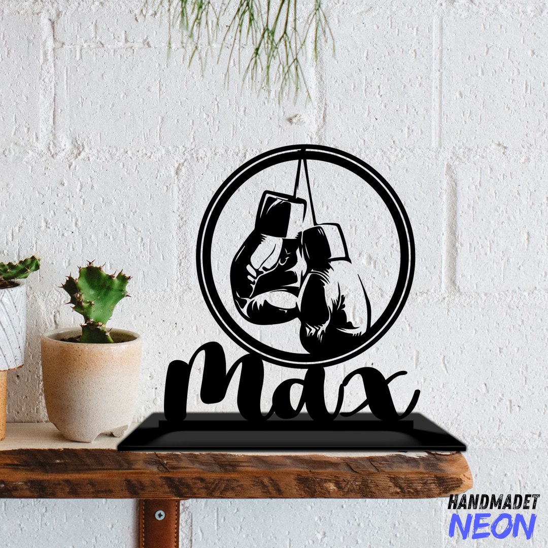 Custom Gloves Boxing Table Decor, Boxing Gloves Metal Shelf Decor Home ...