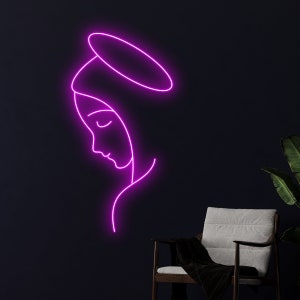 Maria Neon Sign, Mary Led Sign, Blessed Mother Neon Light, Mother of ...