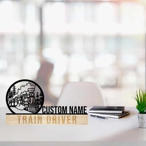 Custom Train Driver Desk Name Plate, Train Driver Metal Nameplate for ...