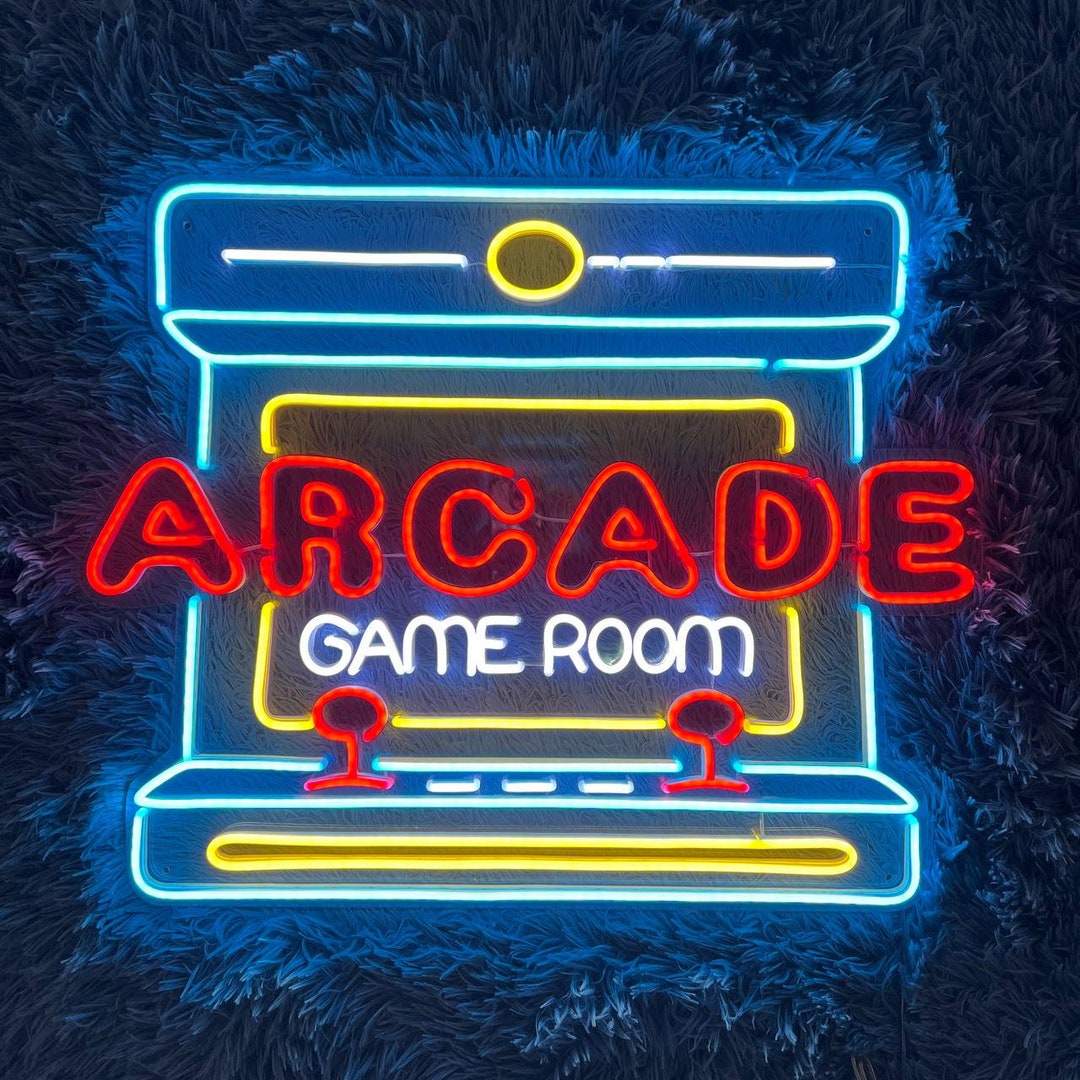 Arcade Game Room Led Sign, Arcade Neon Sign, Wall Decor, Game Room Neon ...