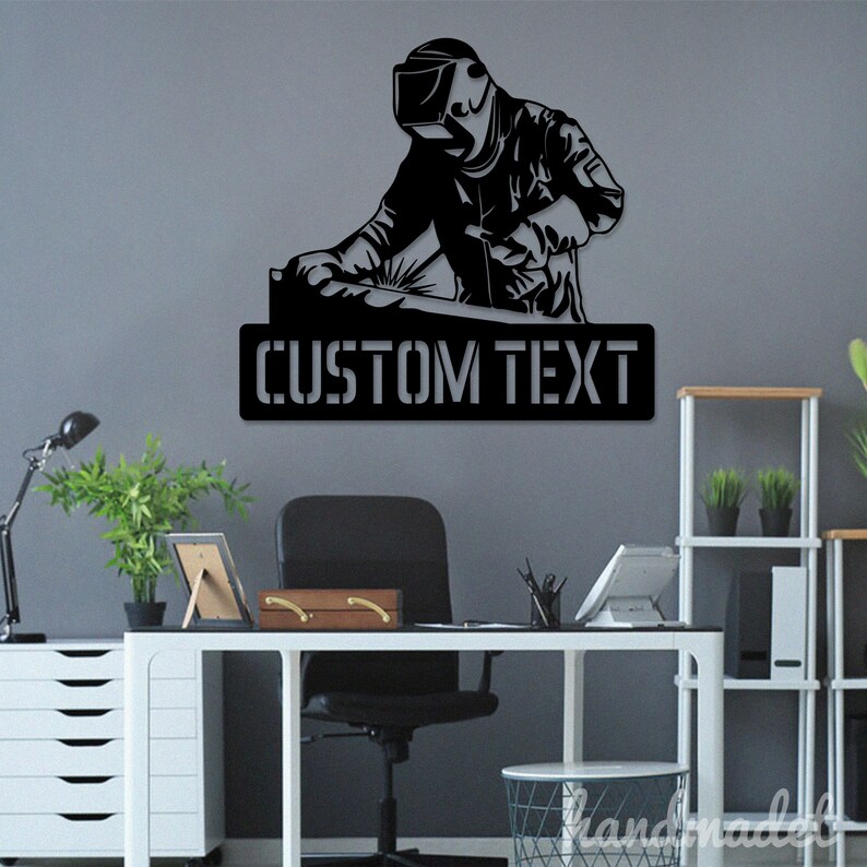 Custom Welding Metal Wall Art LED Light - Personalized Welder Sign Home ...