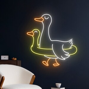 Duck Led Sign, Rubber Duck Neon Light, Pool Toy Duck Neon Sign ...