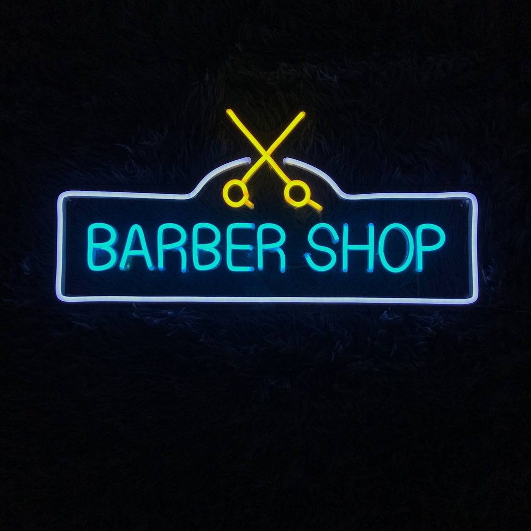 Barber Shop Led Sign, Barber Shop Neon Sign, Wall Decor, Barber Shop ...