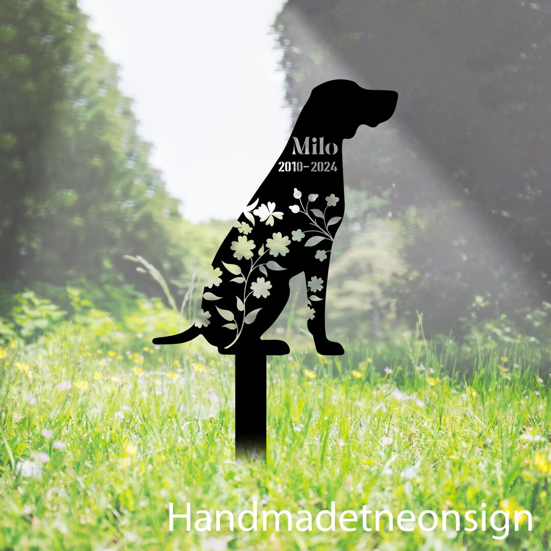 Custom German Shorthaired Pointer Memorial Stake, Dog Metal Stakes Sign ...
