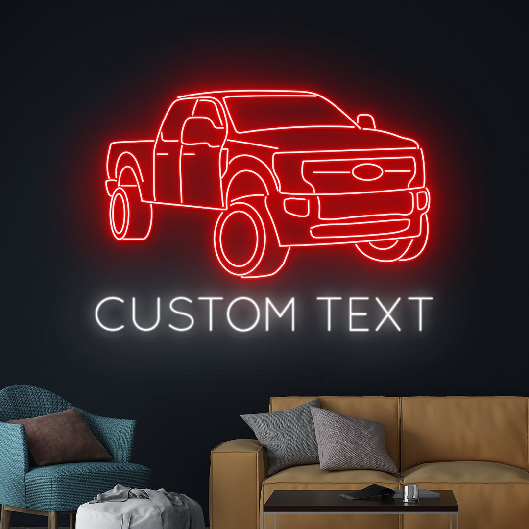 Pick up Truck Neon Sign, Pick up Truck Led Sign, Truck Led Light, Truck ...