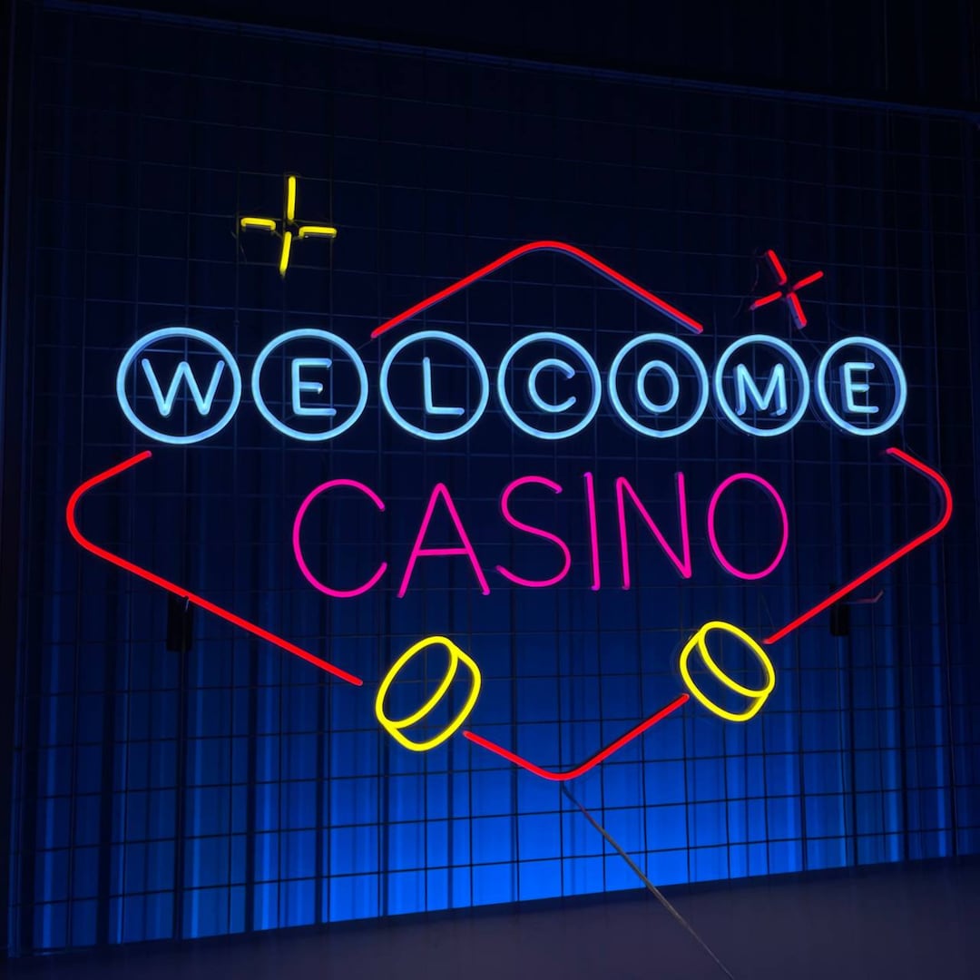 Welcome Casino Led Sign, Welcome Casino Neon Sign, Wall Decor, Casino ...