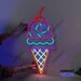 Custom Ice Cream Neon Sign, Ice Cream Cone Neon Light, Gelato LED Light ...