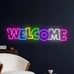 Welcome Led Sign, Welcome Open Neon Sign, Custom Welcome Led Light ...