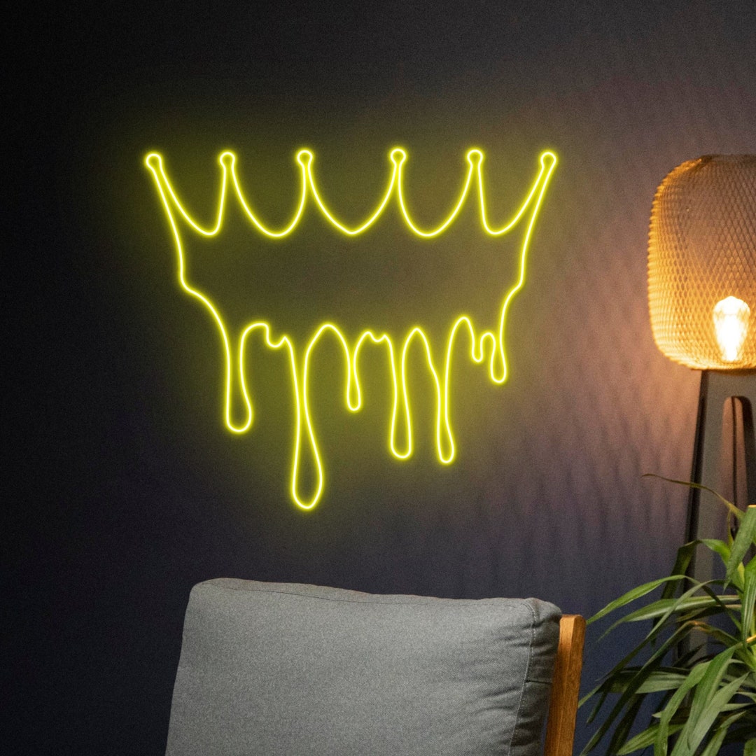 Dripping Crown Neon Sign, King Crown Led Sign, Queen Crown Led Light ...