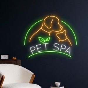 Pet Spa Neon Light, Dog Cat Led Light, Pet Store Led Sign, Pet Shop ...