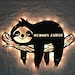 Custom Sloth Metal Wall Art LED Light - Personalized Sloth Bear Name ...