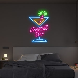 Cocktails Led Sign, Pub Led Sign, Wall Decor, Cocktails Neon Sign ...