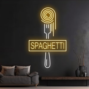 Custom Spaghetti Neon Sign, Italian Noodles Led Light, Italy Noddle ...