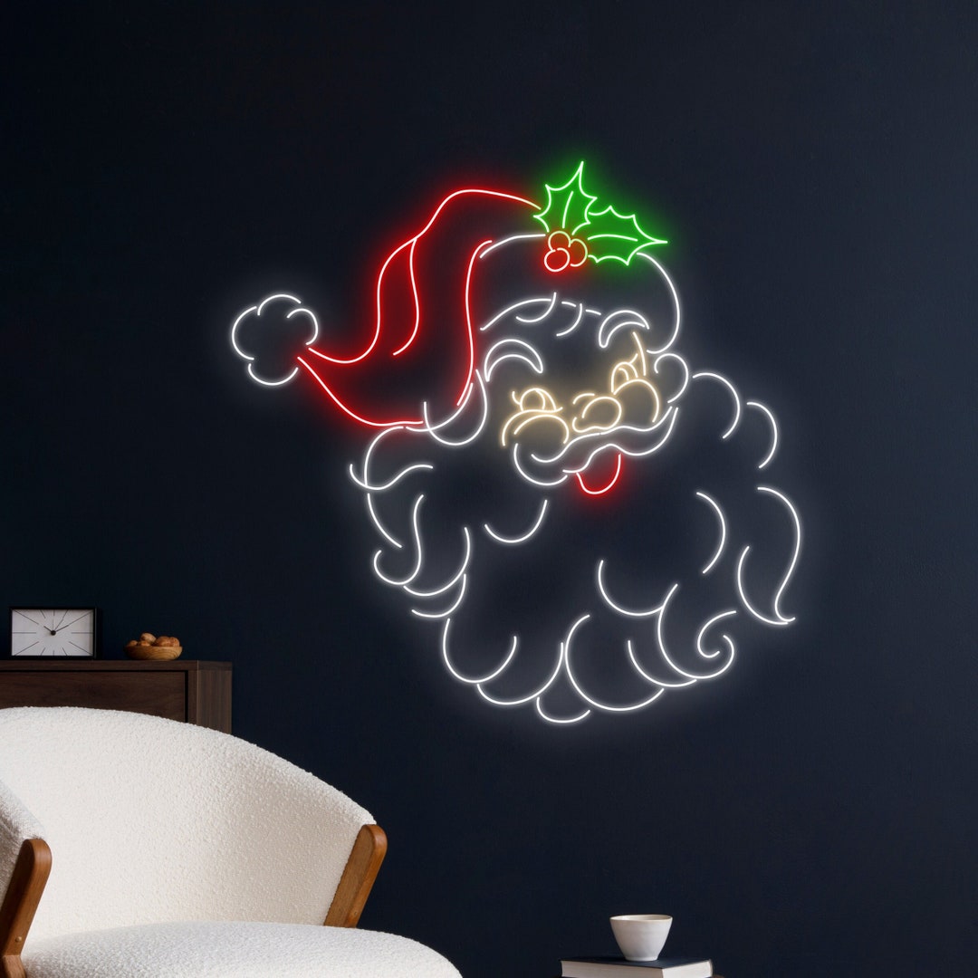 Santa Claus Neon Sign, Santa Claus Led Light, Merry Christmas Santa ...