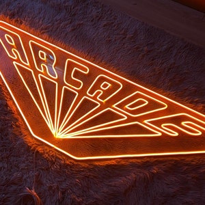 Retro Arcade Neon Sign, Arcade Led Sign, Wall Decor, Game Room Led ...