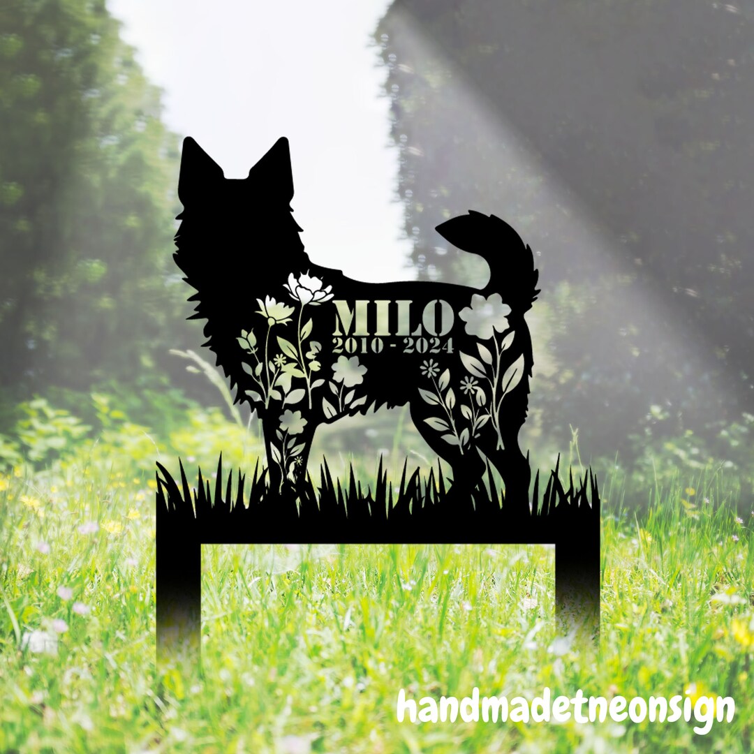 Custom Swedish Vallhund Dog Memorial Stake, Dog Metal Stakes Sign, Dog ...