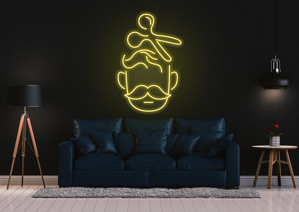 Barber Shop Led Sign Barber Neon Sign Wall Decor Decor Led - Etsy