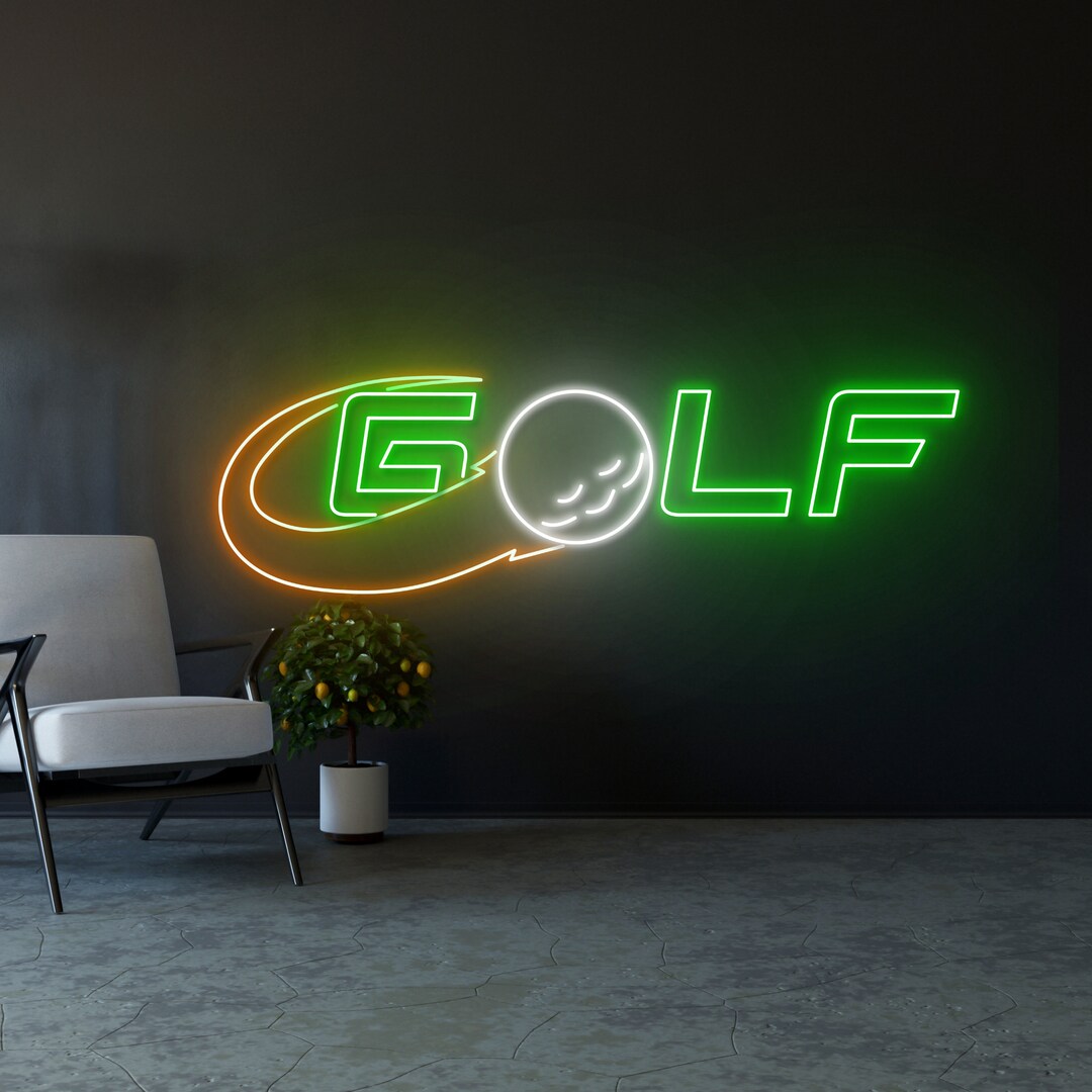 Golf Neon Sign, Golf Neon Light, Playing Golf LED Light, Playing Golf ...