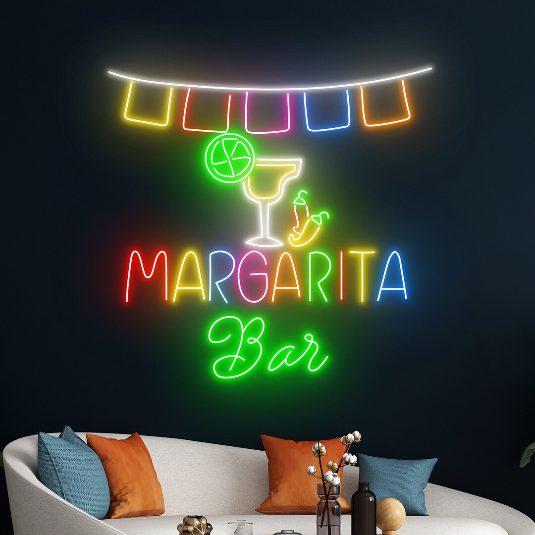 Margarita Bar Neon Sign, Margarita LED Light, Cocktail Neon Light ...