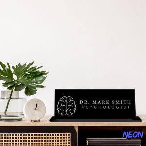 Custom Psychologist Metal Name Plate Psychology Name Plate Table Decor ...