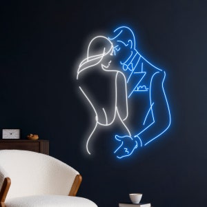 Couple Neon Sign, Line Lovers Led Sign, Custom Neon Sign, Lover Led ...