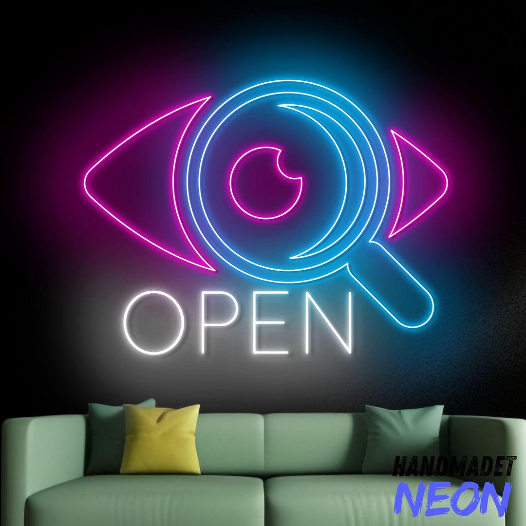 Optometry Clinics Open Neon Sign, Optometrist Led Sign, Hospital Neon ...