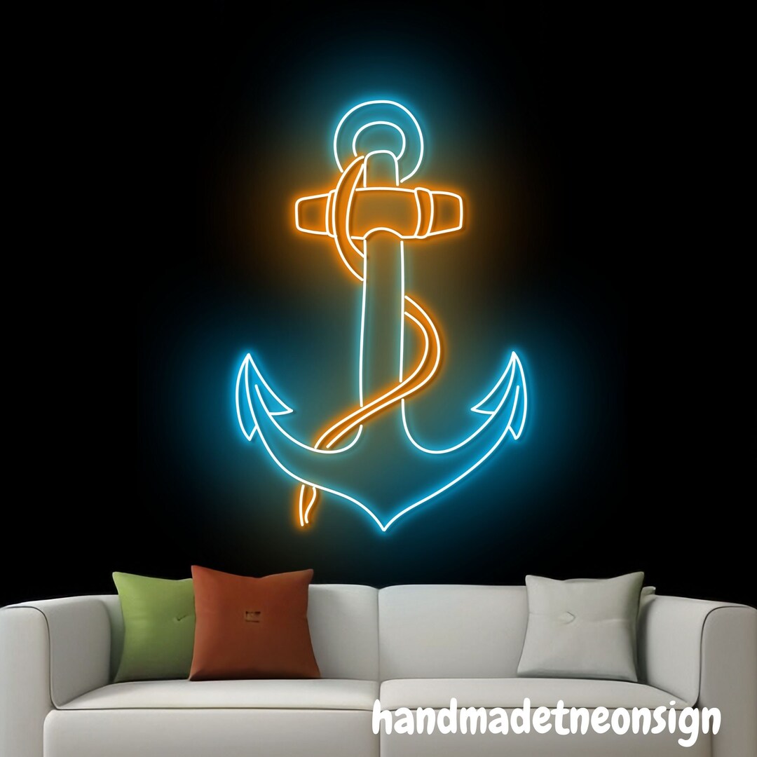 Anchor Neon Sign, Anchor Led Sign, Anchor Neon Light, Anchor Led Light ...