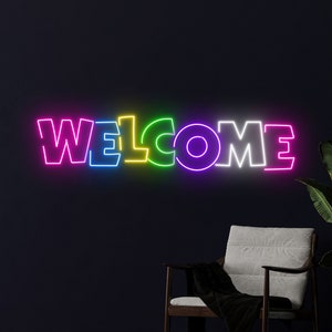 Welcome Led Sign, Welcome Open Neon Sign, Custom Welcome Led Light ...