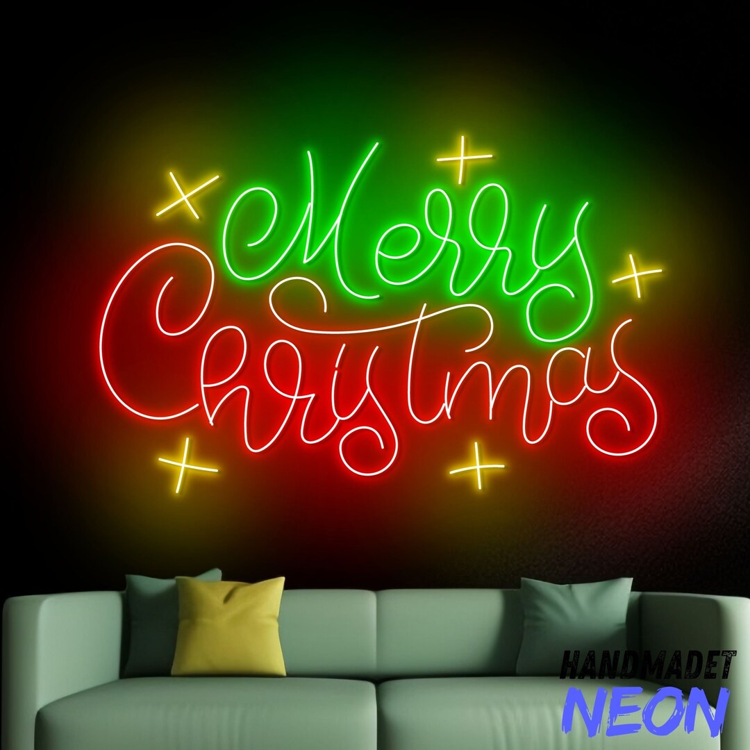 Merry Christmas Neon Sign, Merry Christmas Led Sign, Merry Christmas ...