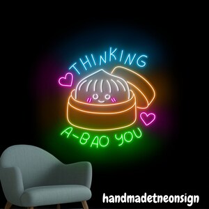 Thinking A Bao You Neon Sign, Dumpling Led Sign, China Dumpling Led ...