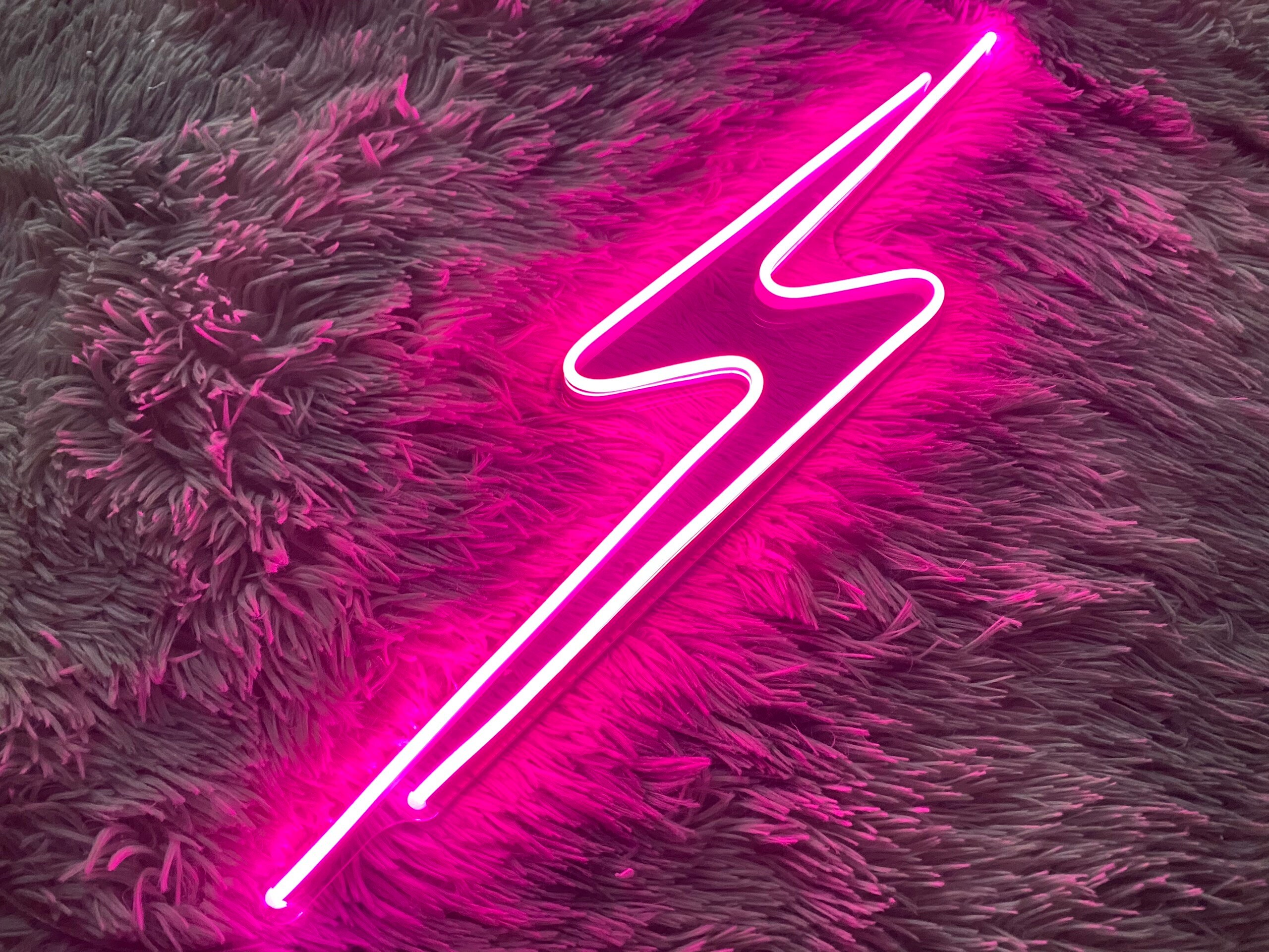 Lightning Bolt LED Neon Sign, Lightning Custom Neon Sign, Neon Lights ...