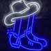 Cowboy Boots Led Sign Cowboy Boots Led Sign Wall Decor - Etsy