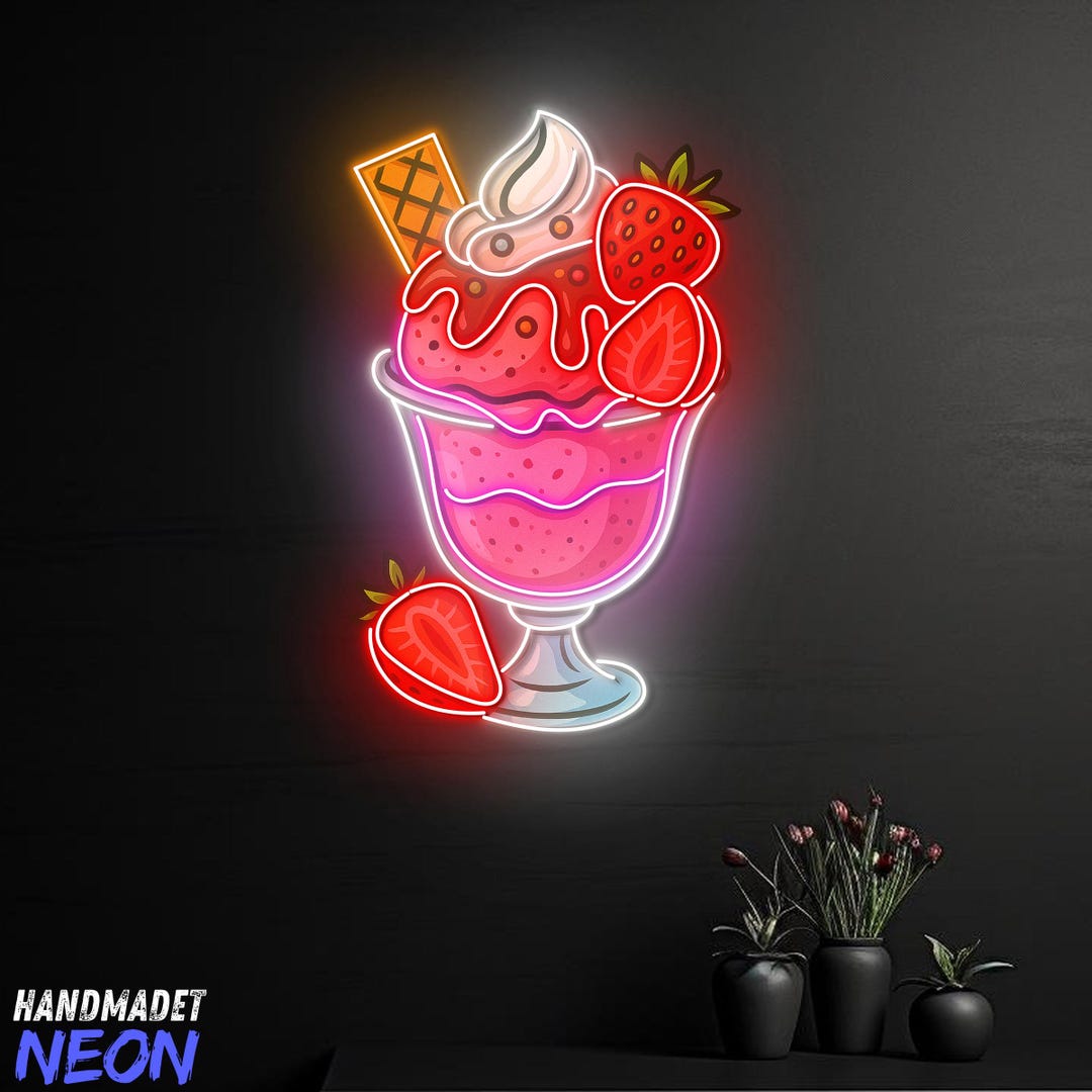 Gelato Neon Sign, Ice Cream Neon Sign, Custom LED Wall Light for Cafe ...