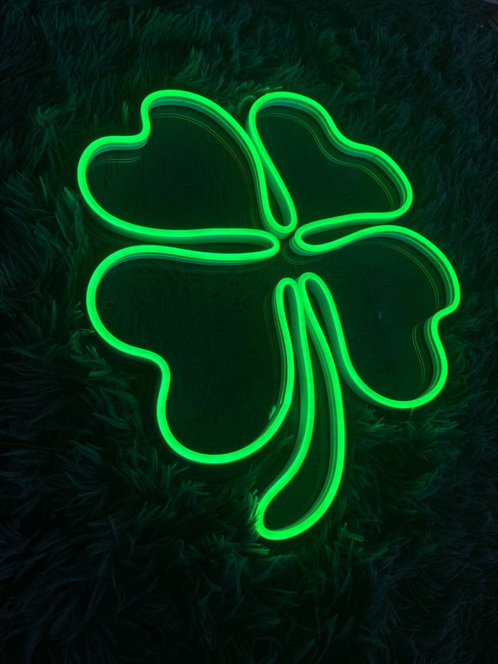 Clover Leaf Led Sign Clover Leaf Neon Sign Wall Decor - Etsy