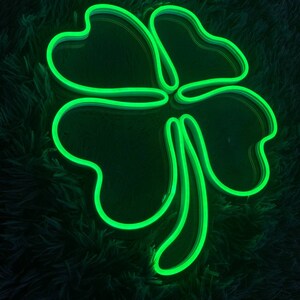 Clover Leaf Led Sign, Clover Leaf Neon Sign, Wall Decor, Clover Leaf ...