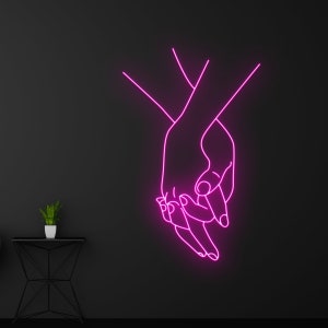 Holding Hands Neon Light, Romance Hands Led Light, Lover Hands Neon ...
