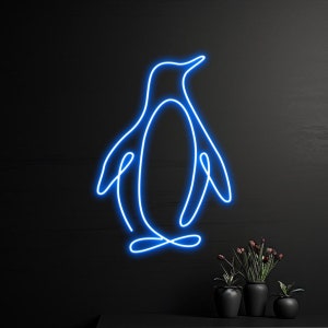 Penguin Neon Sign, Penguin Led Sign, Penguin Neon Light, Penguin Led ...