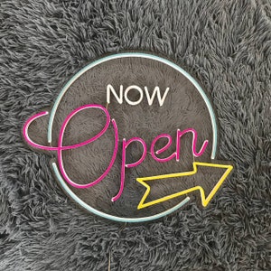 Now Open Neon Signs Handmade Custom LED Neon Sign, Now Open LED Sign ...